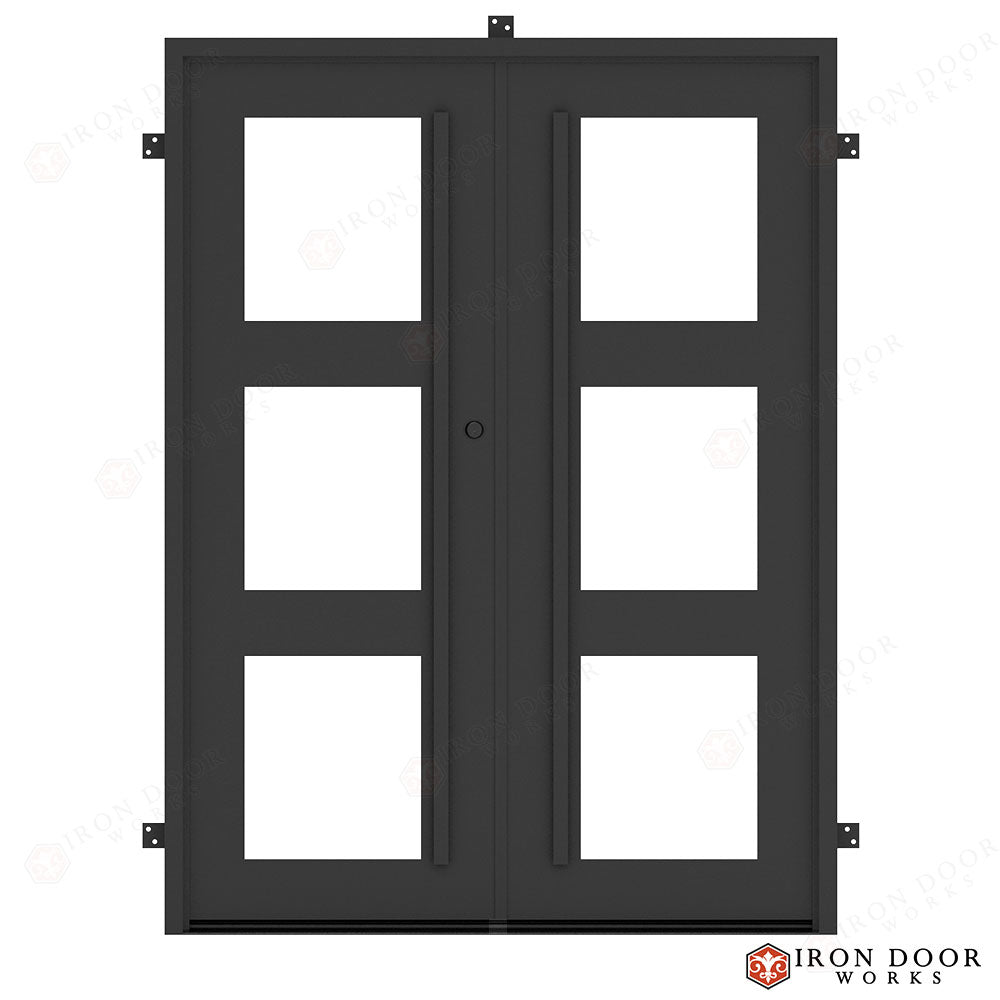 Contempo 2x3 Glass Panel - Double - Exterior Iron Door – Iron Door ...