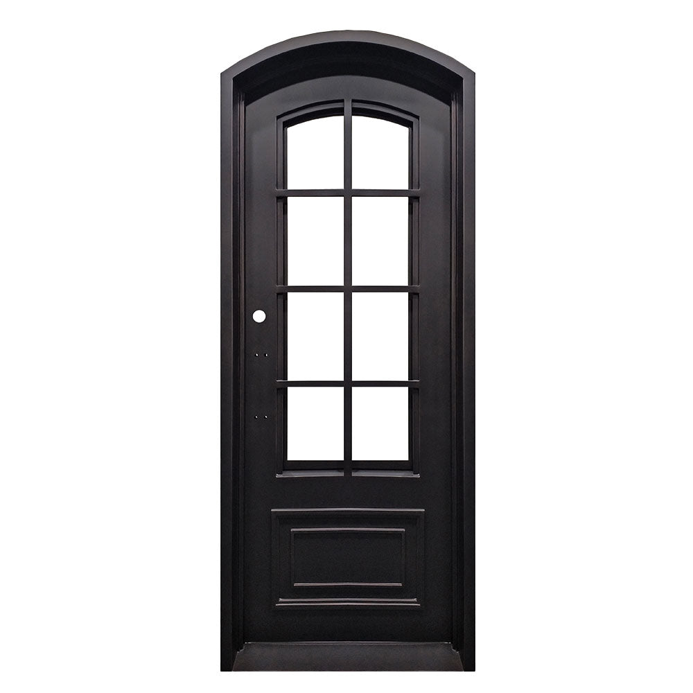 Craftsman Entryway Iron Door - 40" x 96" Eyebrow RH Inswing – Iron Door ...