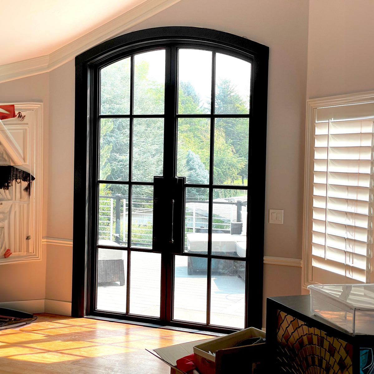 Euro 72" x 108" - Eyebrow - RH Inswing – Iron Door Works LLC
