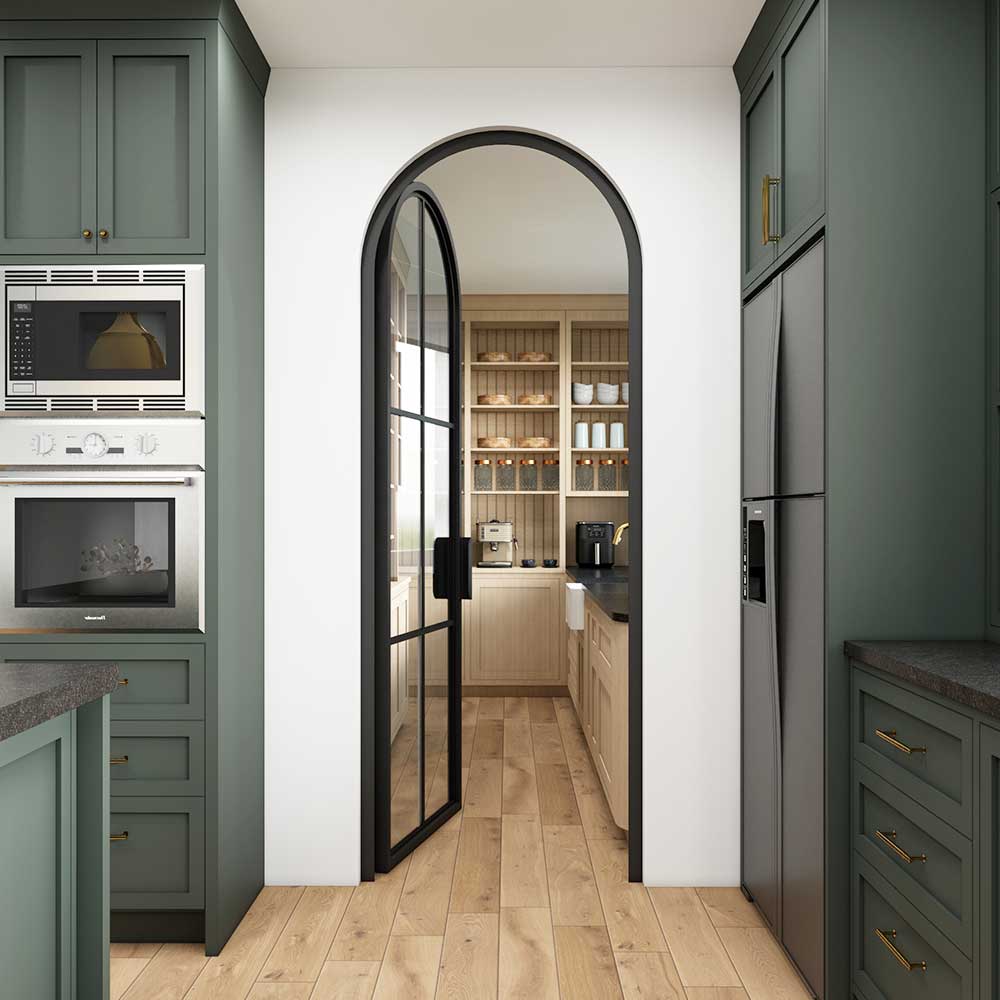 Euro Interior Round Top Butler's Pantry Door – Iron Door Works LLC