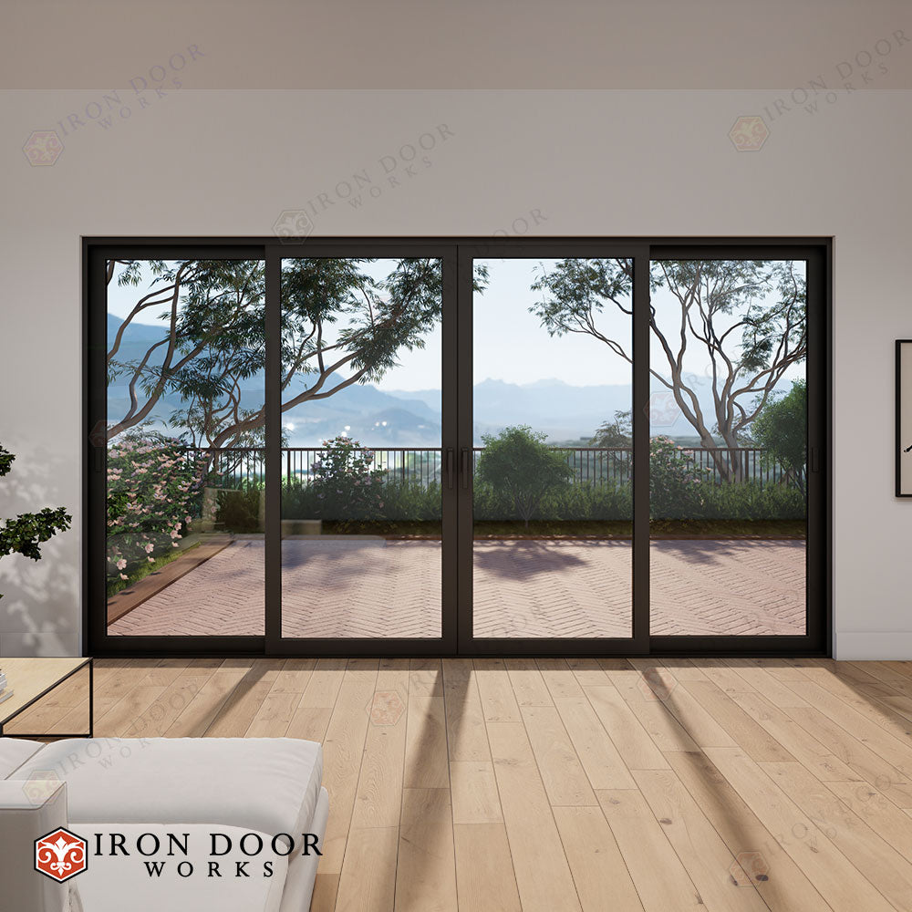 Lift and Slide - 4 Panel Slider Doors – Iron Door Works LLC