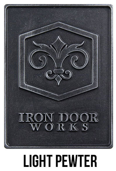 Light Pewter Metal Finish Sample – Iron Door Works LLC