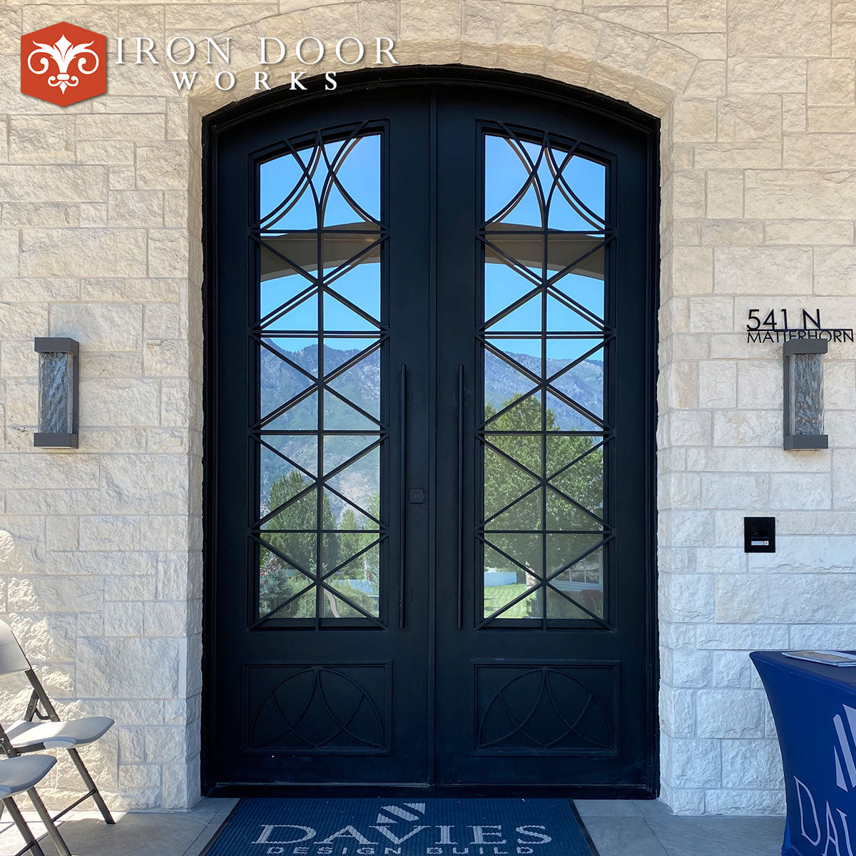 Holladay 72" x 108" RH Inswing Eyebrow – Iron Door Works LLC